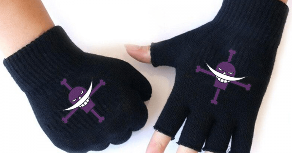 One Piece Beyaz Sakal Logo Eldiven