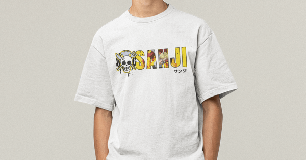 One Piece Sanji Logo Beyaz Tişört